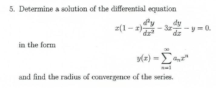 Solved Determine a solution of the differential equation in | Chegg.com