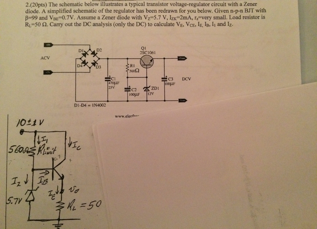 Transistor Voltage Regulator Circuit