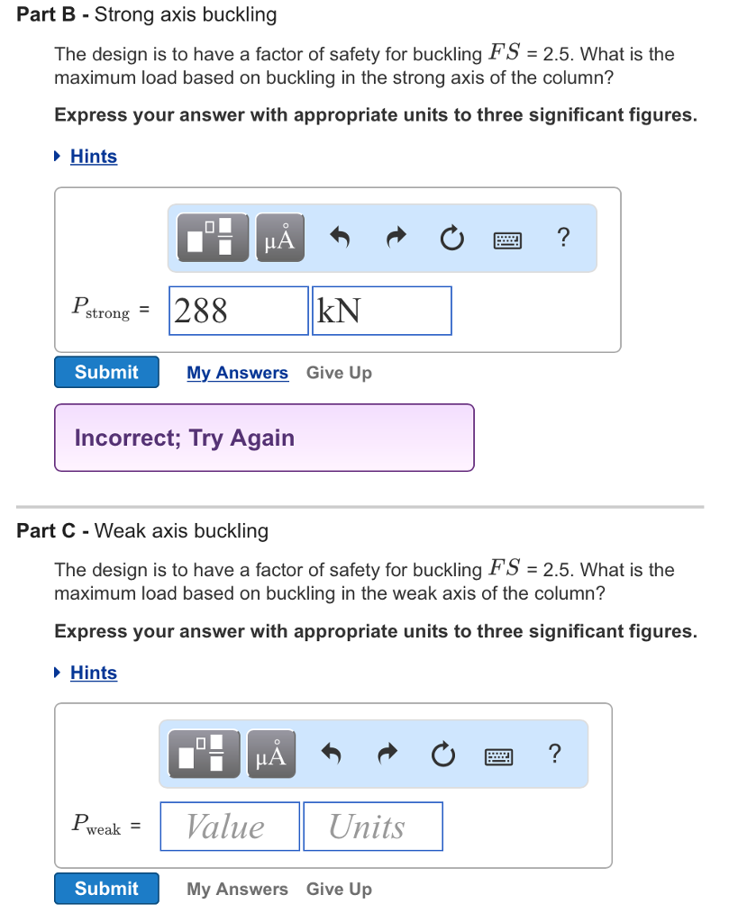 Solved Learning Goal To calculate the maximum axial loads | Chegg.com