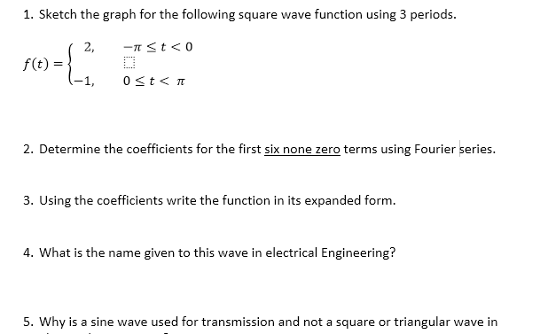 Solved .Sketch the graph tor function usin period 1. Sketch | Chegg.com