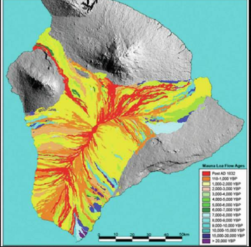 Solved geologic map of the island os Hawaii | Chegg.com