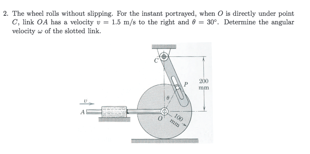Solved The wheel rolls without slipping. For the instant | Chegg.com