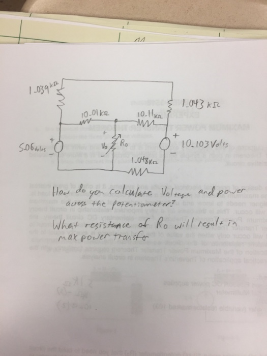 Solved How do you calculate voltage across and power across | Chegg.com