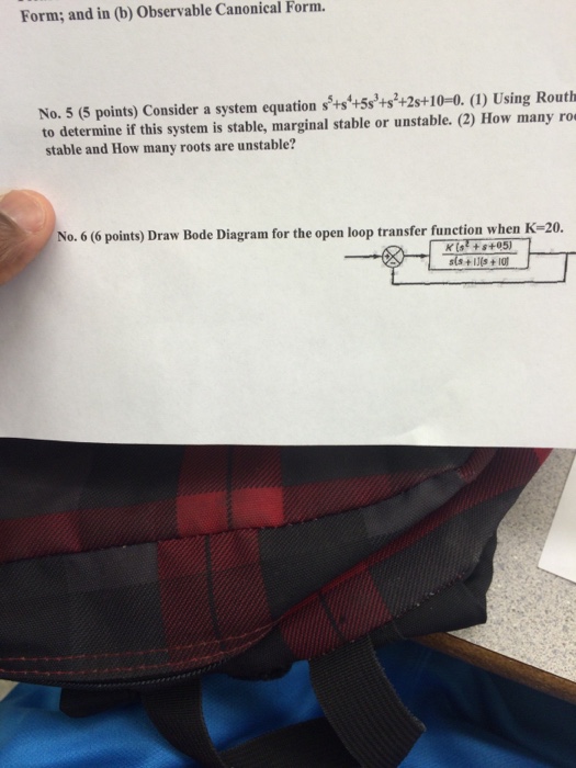 Solved Form; and in (b) Observable Canonical Form Consider a | Chegg.com