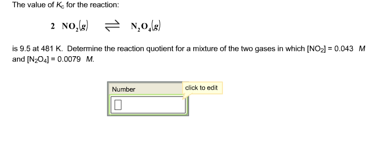 Solved The value of Kc for the reaction: 2 NO2(g) N2O4(g) | Chegg.com
