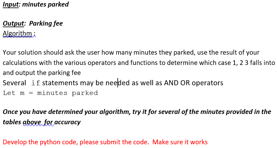 Solved (+15) Provide an algorithm to determine the parking | Chegg.com