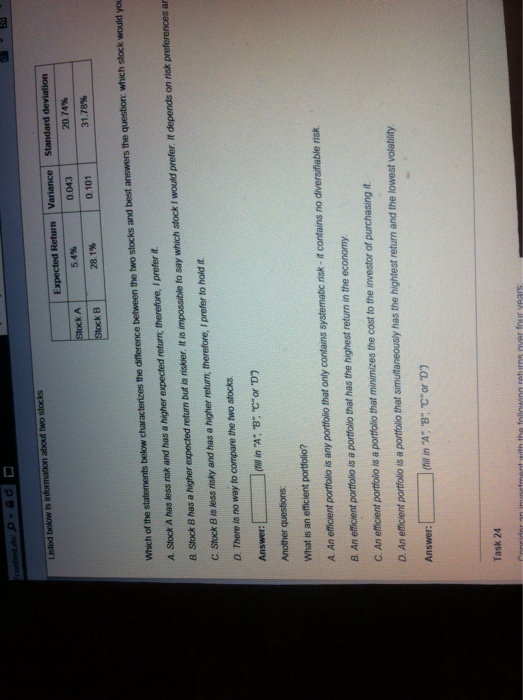 Solved Which of the statements below characterizes the | Chegg.com