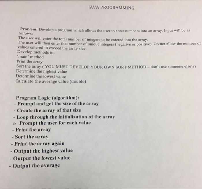 Solved Develop a program which allows the user to enter | Chegg.com
