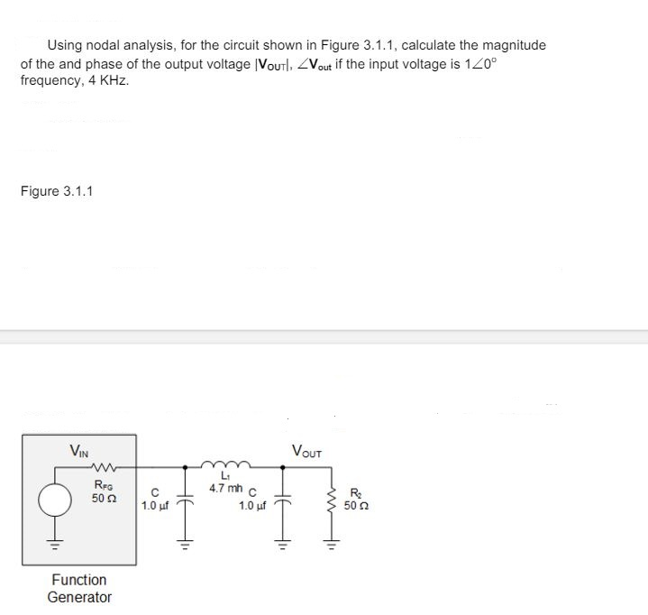 Solved Using nodal analysis, for the circuit shown in Figure | Chegg.com