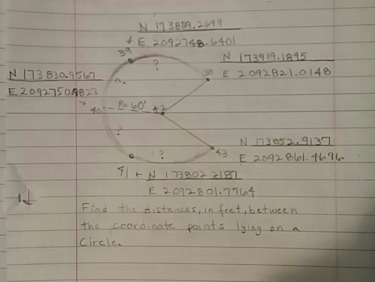 Solved Find the distance, in feet, between the coordinate | Chegg.com