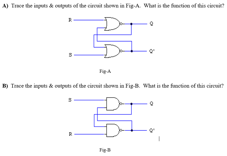 Solved A) Trace the inputs & outputs of the circuit shown in | Chegg.com Solved A) Trace the inputs & outputs of the circuit shown in | Chegg.com