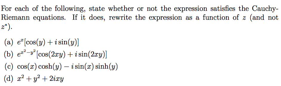 Solved For each of the following, state whether or not the | Chegg.com