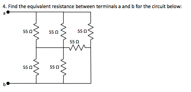 Solved Find the equivalent resistance between terminals a | Chegg.com