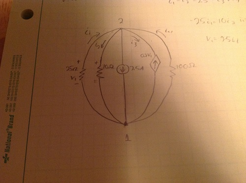 Solved For The Single Node Pair Circuit Below Find I1 I2 0154