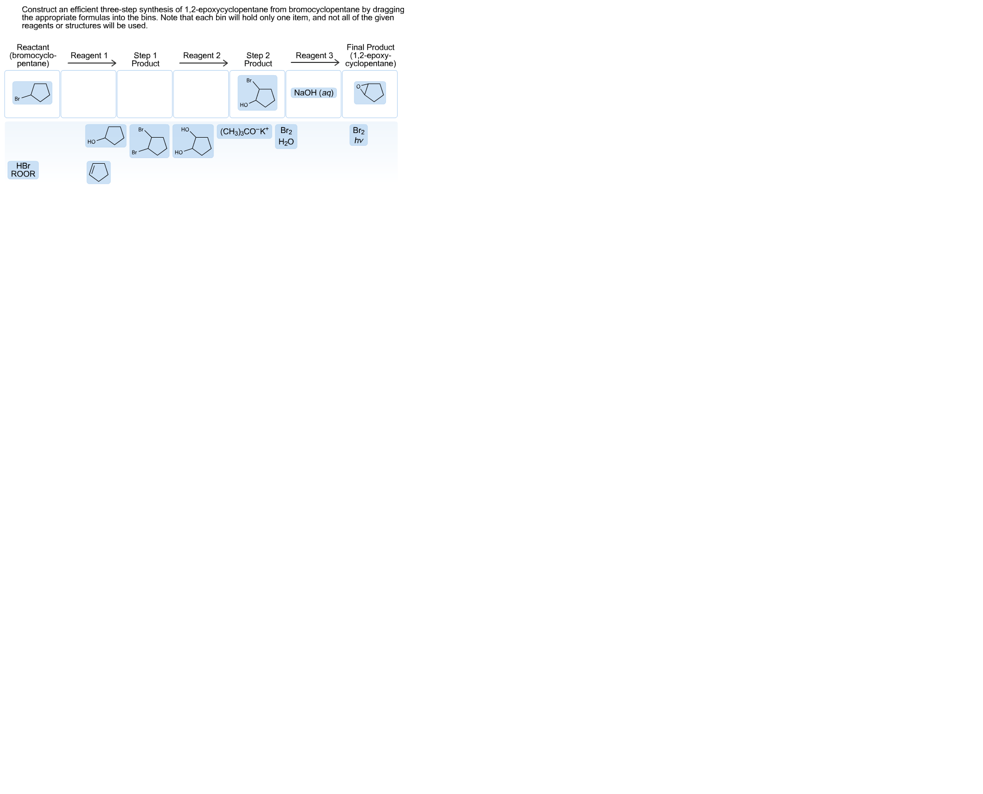 Construct an efficient three-step synthesis | Chegg.com