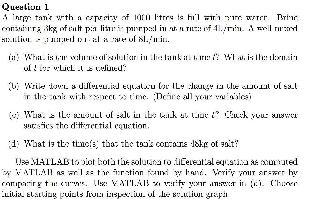 Solved Mathlab Problem I Have Already Solve A And