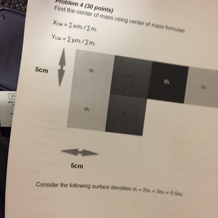 Solved Find the center of mass using center of mass | Chegg.com