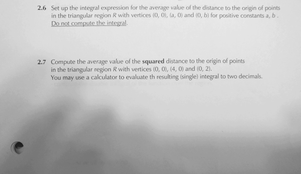 Solved Set up the integral expression for the average value | Chegg.com
