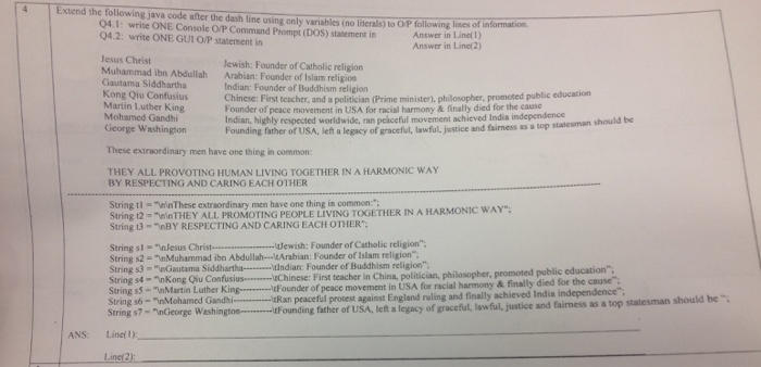 Solved Extend the following java code the dash line using | Chegg.com