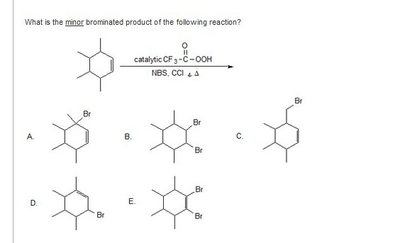 Solved What is the minor brominated product of the following | Chegg.com