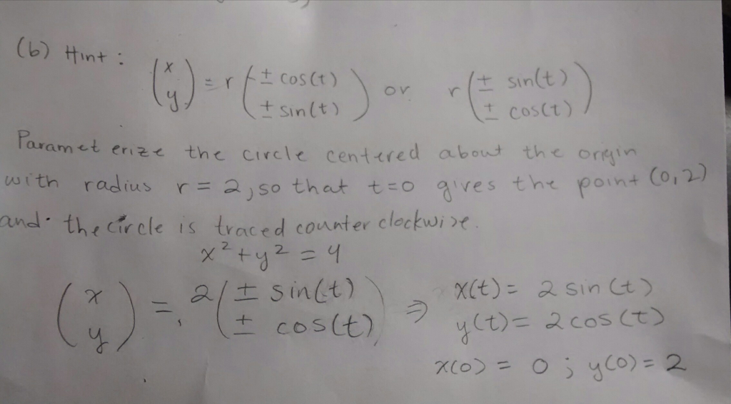 Solved 3. (a) Parametrize the line segment from the point | Chegg.com