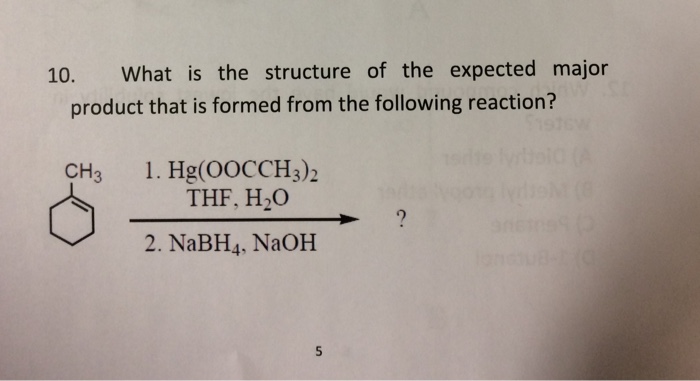Solved What Is The Structure Of The Expected Major Product