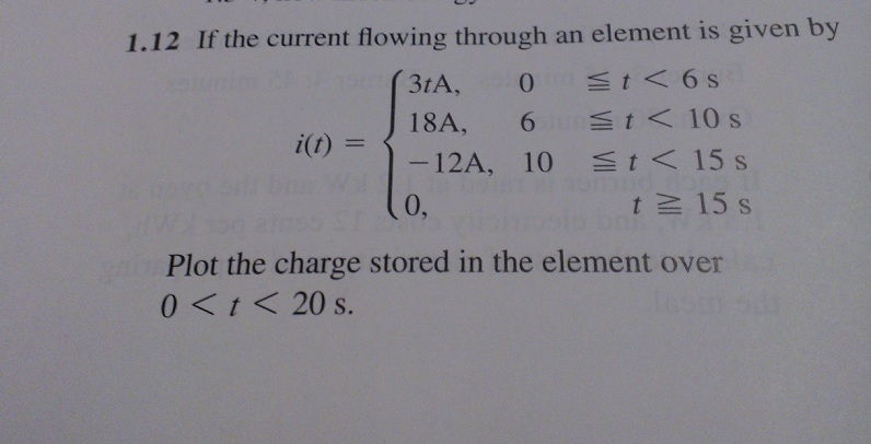 Solved If the current flowing through an element is given by | Chegg.com