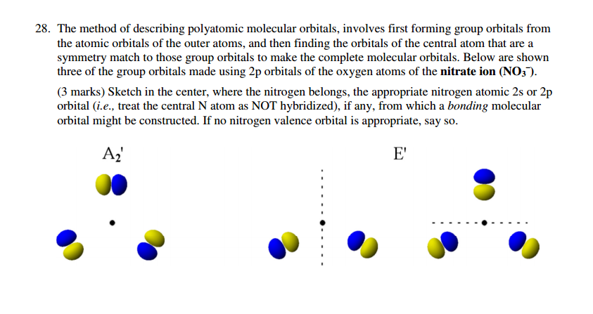 Solved The method of describing polyatomic molecular | Chegg.com