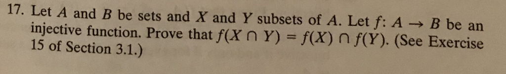 Solved 17, Let A and B be sets and X and Y subsets of A. Let | Chegg.com