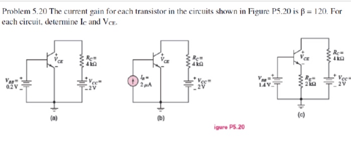 Solved Prbble'n 5. 17 For all transistors in Figure P5.17. | Chegg.com