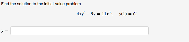 Solved Find the solution to the initial-value problem 4xy' | Chegg.com
