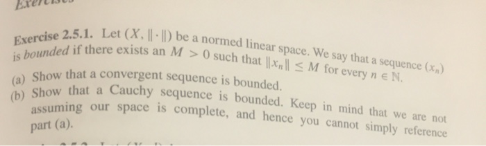 Solved Let be a normed linear space We say that a | Chegg.com