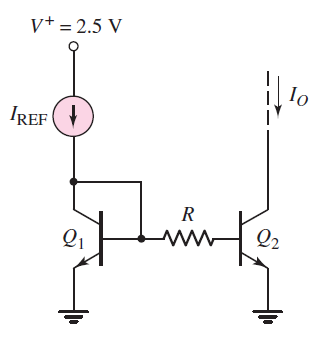 Solved Consider circuit shown. Assume IREF = 200?A and R = 2 | Chegg.com