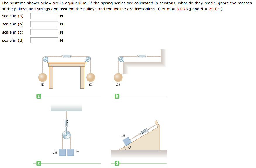 Solved The systems shown below are in equilibrium. If the | Chegg.com