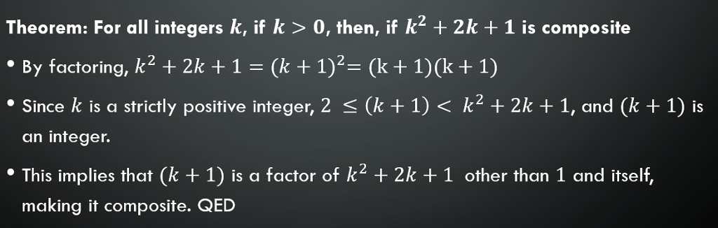 Solved Theorem: For all integers k, if k> 0, then, if k2 2k | Chegg.com
