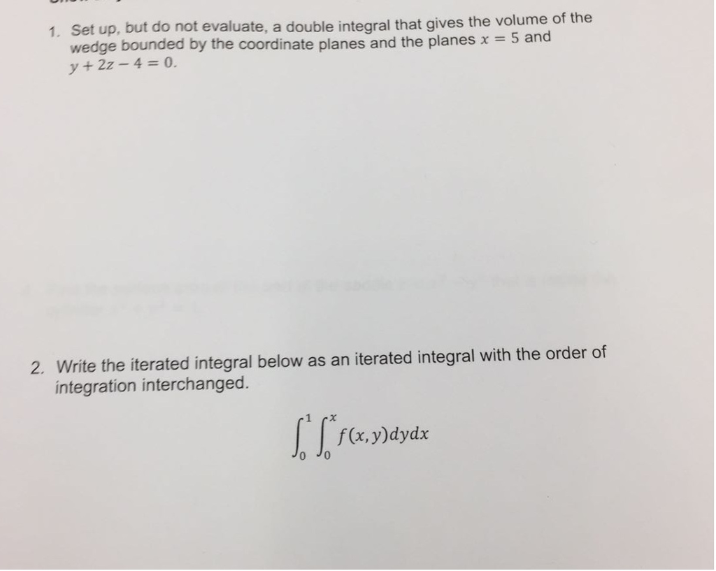 Solved Set up, but do not evaluate, a double integral that | Chegg.com