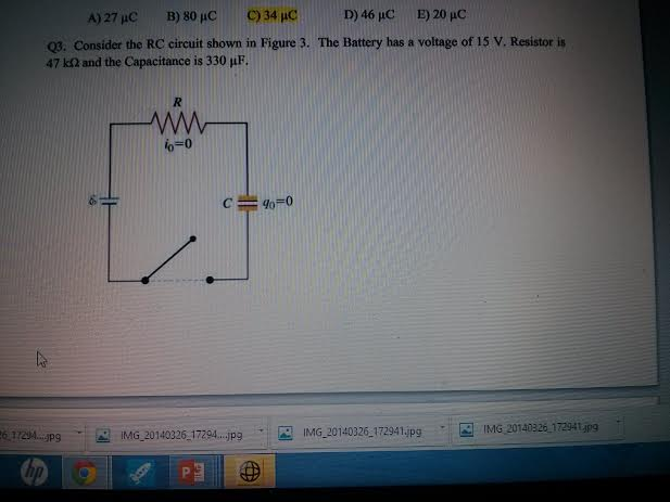 Solved 1. What is the time constant of this RC circuit? | Chegg.com