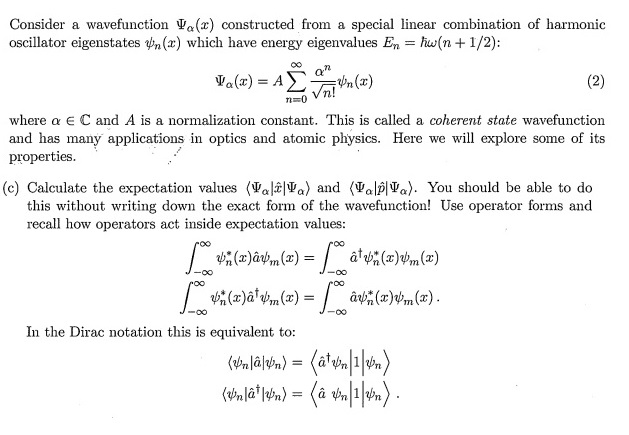 Solved Consider a wavefunction Ψα(z) constructed from a | Chegg.com