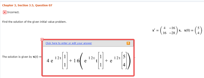 Solved Chapter 3, Section 3.5, Question 07 × Incorrect. Find | Chegg.com