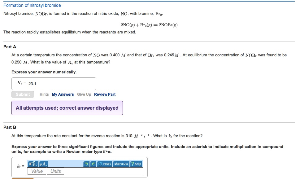 Solved Nitrosyl bromide, NOBr, is formed in the reaction of | Chegg.com