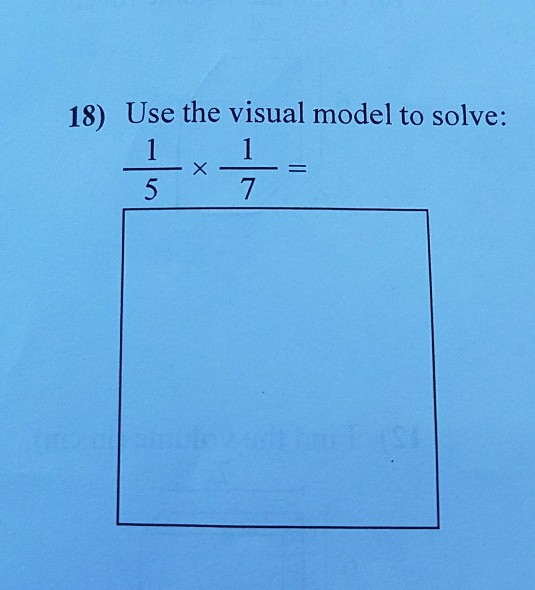 Solved 18) Use the visual model to solve: 7 | Chegg.com