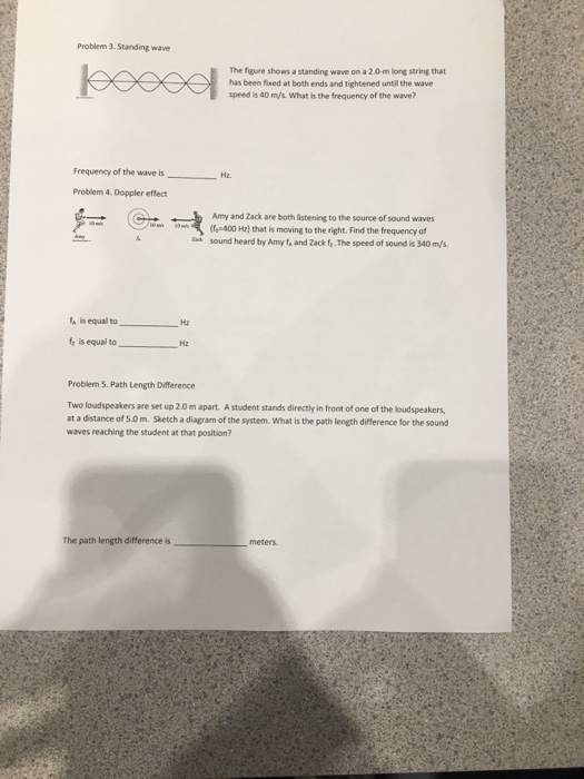 Solved The figure shows a standing wave on a 2 0-m string | Chegg.com