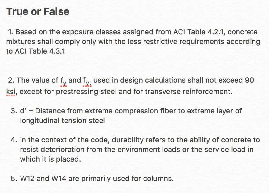 Solved True or False 1. Based on the exposure classes | Chegg.com