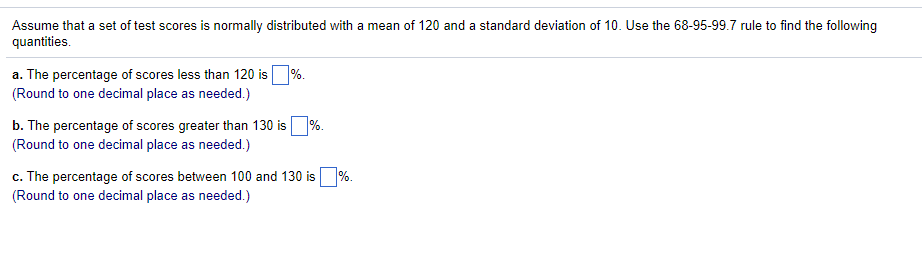 Solved Assume that a set of test scores is normally | Chegg.com