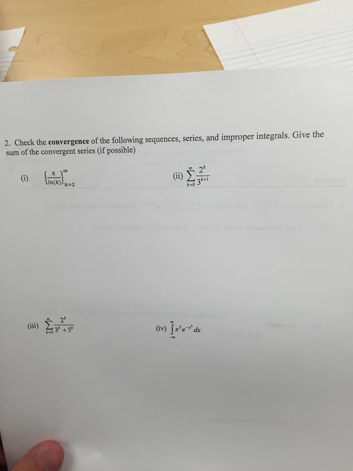 Solved 2. Check the convergence of the following sequences, | Chegg.com