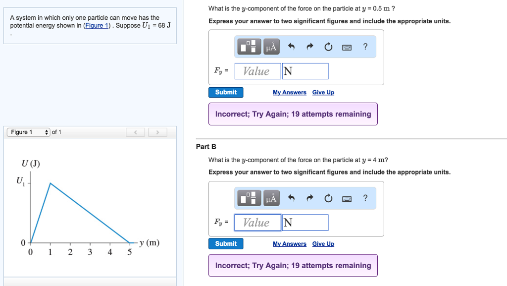 Solved A system in which only one particle can move has the | Chegg.com