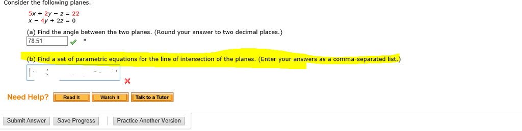 Solved Consider the following planes 5x 2y - z 22 x-4y + 2z | Chegg.com