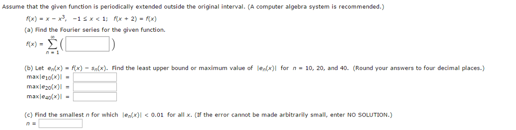 Solved Assume that the given function is periodically | Chegg.com