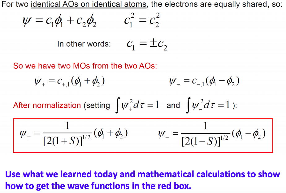 Solved For two identical AOs on identical atoms, the | Chegg.com