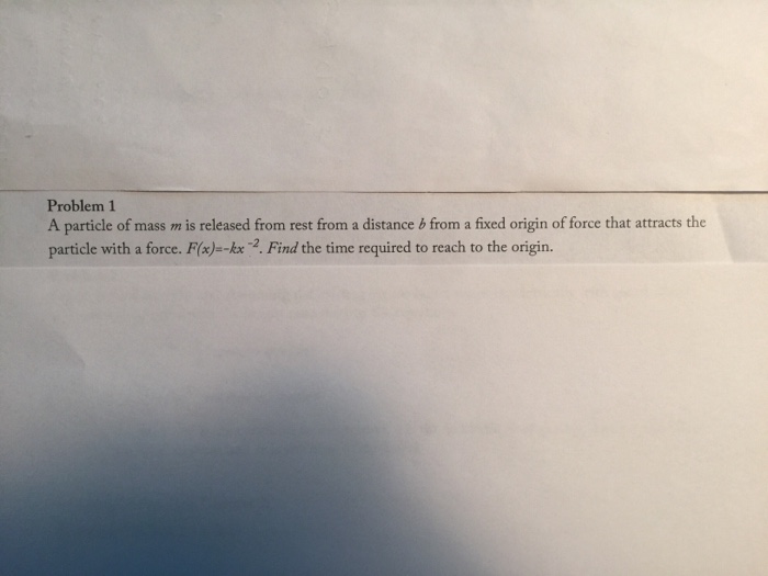 Solved A particle of mass m is released from rest from a | Chegg.com